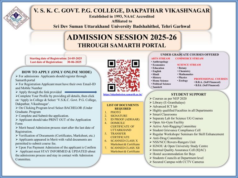 Home - Govt Degree College Dakpathar, Dehradun